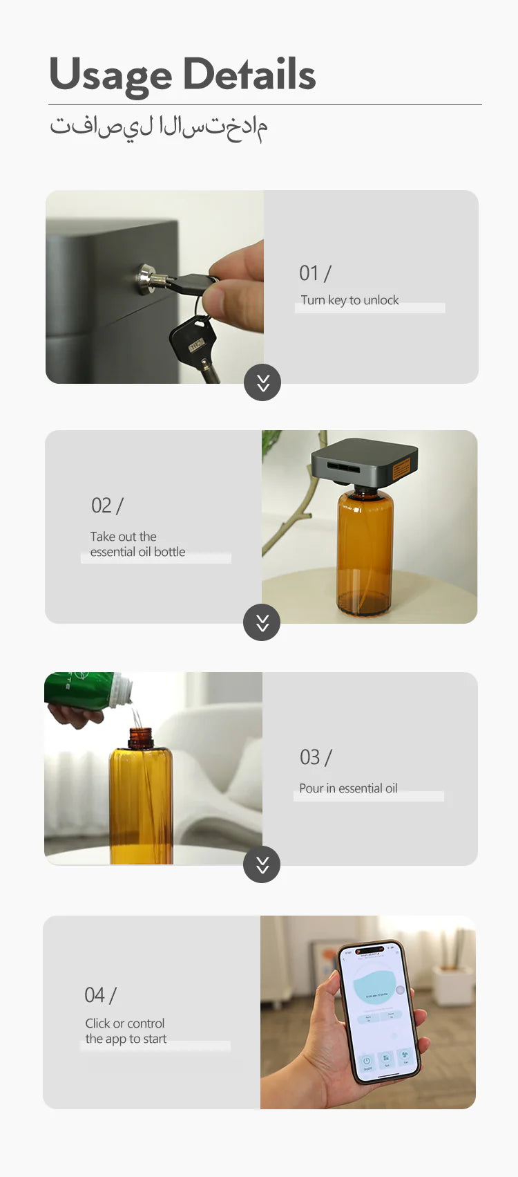 Namste Smart Aroma Diffuser – Touch Control & Ultra-Quiet Fragrance ...